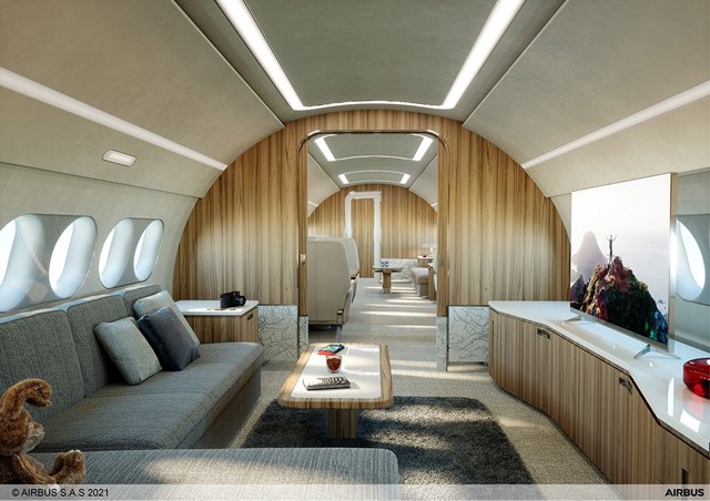 Airbus ACJ TwoTwenty showcases a novel approach to cabin design ...