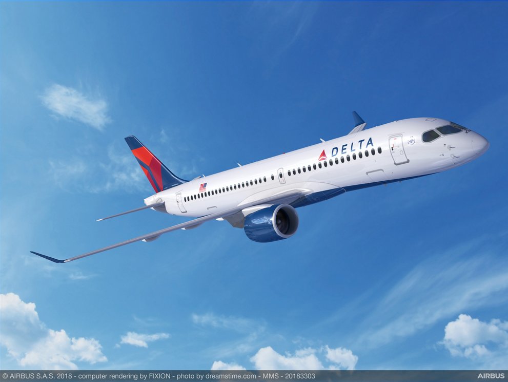 Additional 15 Airbus A220 aircraft booked by Delta Air Lines. Delta Air